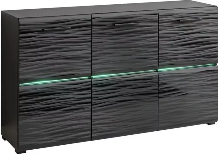 Comoda neagra Black 150cm lungime 41cm latime 86cm inaltime 1306M - cel.ro