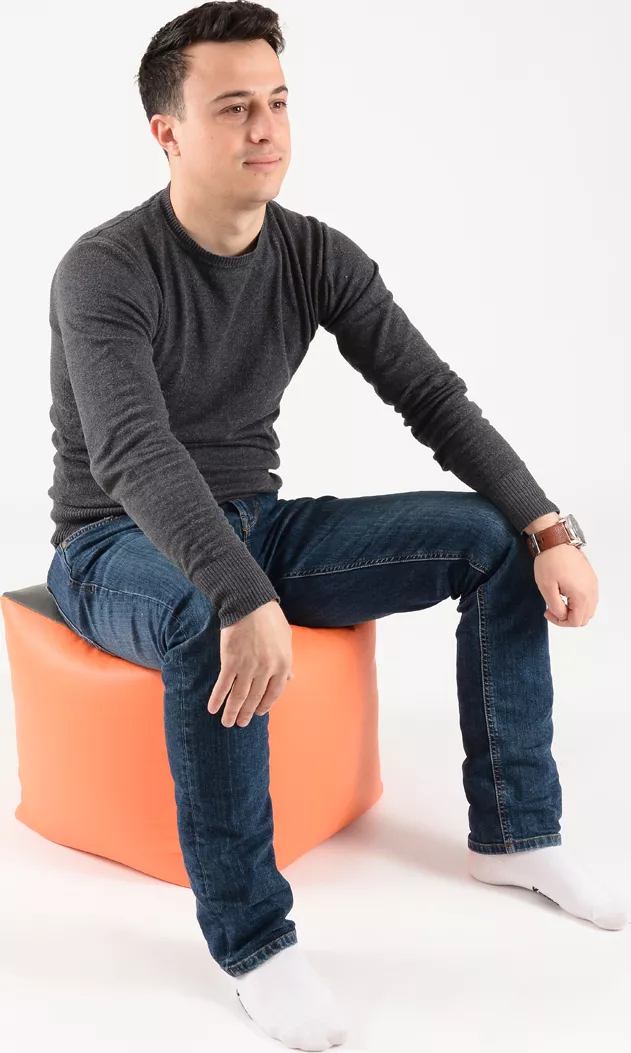 Fotoliu Mic Taburet Cub XL - Green Neon pretabil si la exterior umplut ...