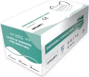 Masca medicala 3 straturi tip IIR banda metalica pentru nas BFE and ge ...