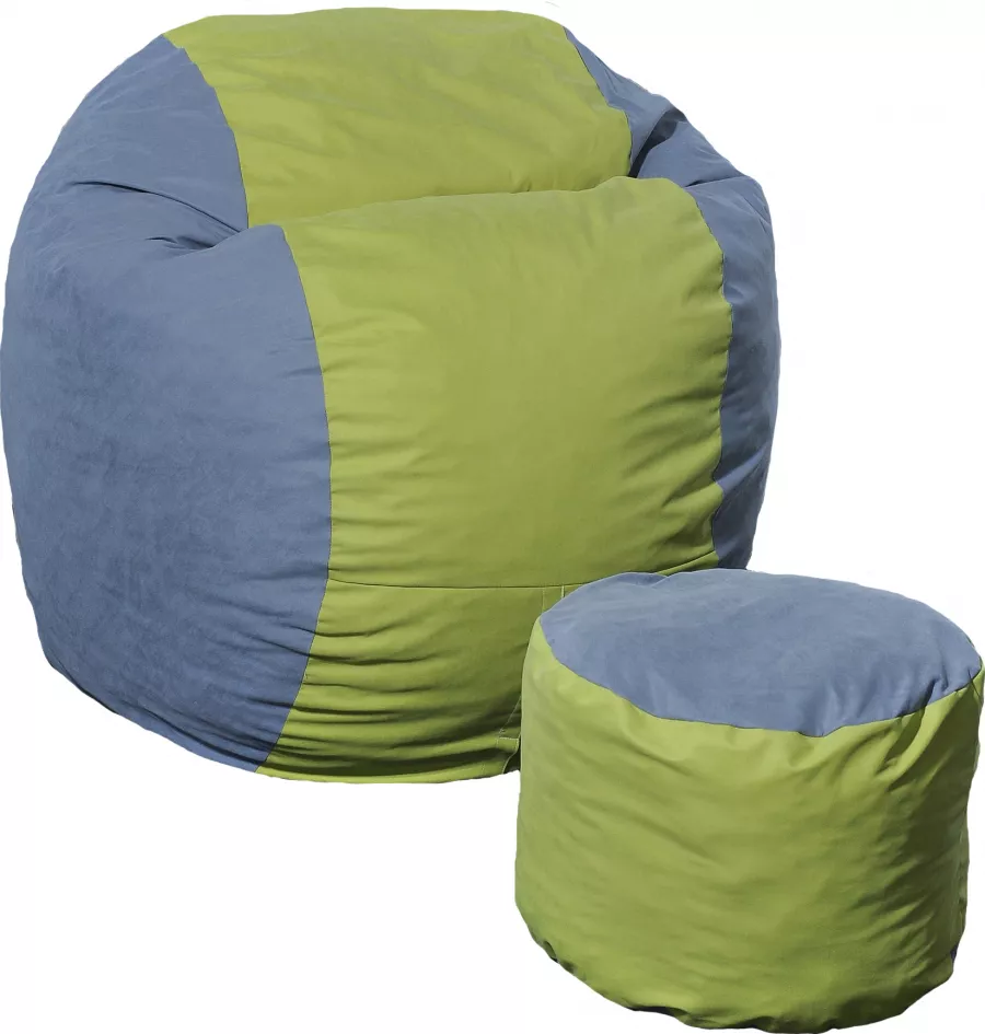 Set Fotoliu Puf pentru Copii 5-16 ani Matusalem + Otoman - Green Patch Gama
