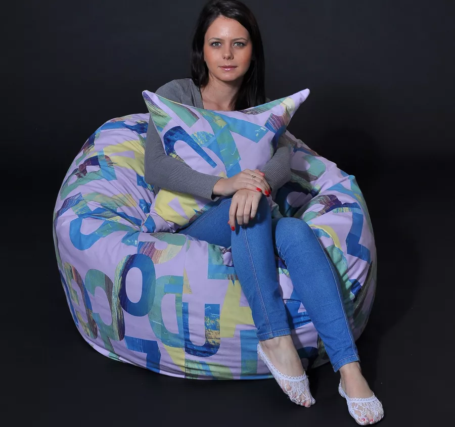 Set Fotoliu Puf pentru Copii 5-16 ani Matusalem + Perna decorativa ...