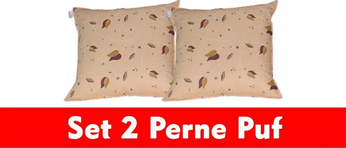 Set 2 perne traditionale puf de gasca HTT dimensiuni 60x60x20 cm ...