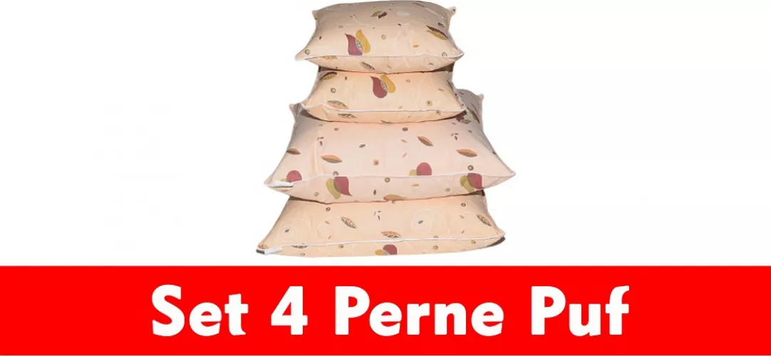 SUPER OFERTA - SET 4 PERNE PUF alb de gasca 2 x 50x70x20 + 2 x 40x40x20 ...