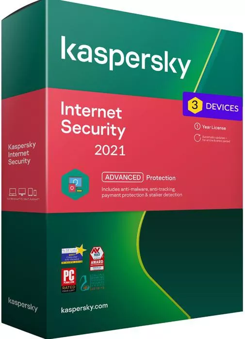 Kaspersky Internet Security 2021 3 Dispozitive /1 An - windows/mac ...