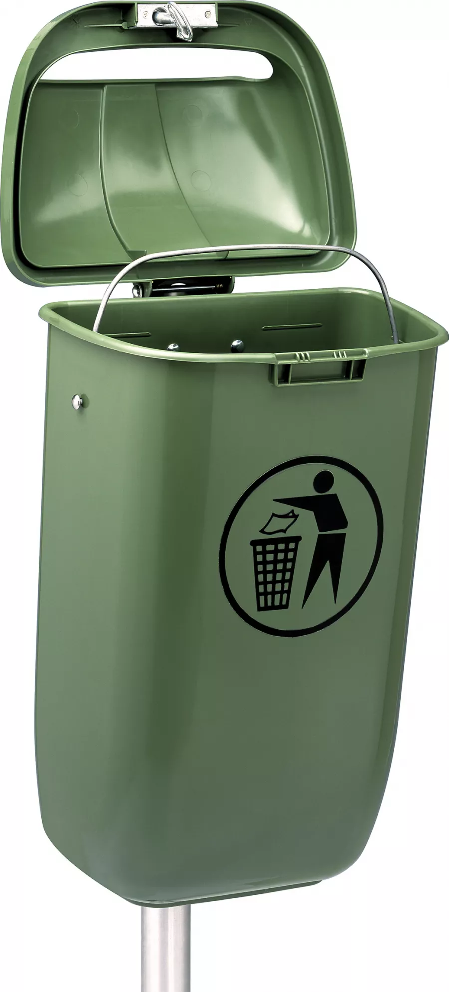 Cos De Gunoi Stradal Din Plastic DIN50 Verde DIN50-verde - cel.ro