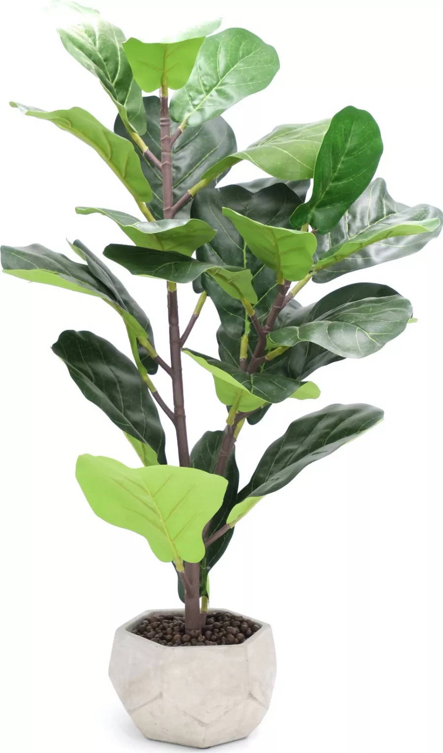 Ghiveci din piatra cu floare artificiala decorativa verde 72 cm xr3t ...