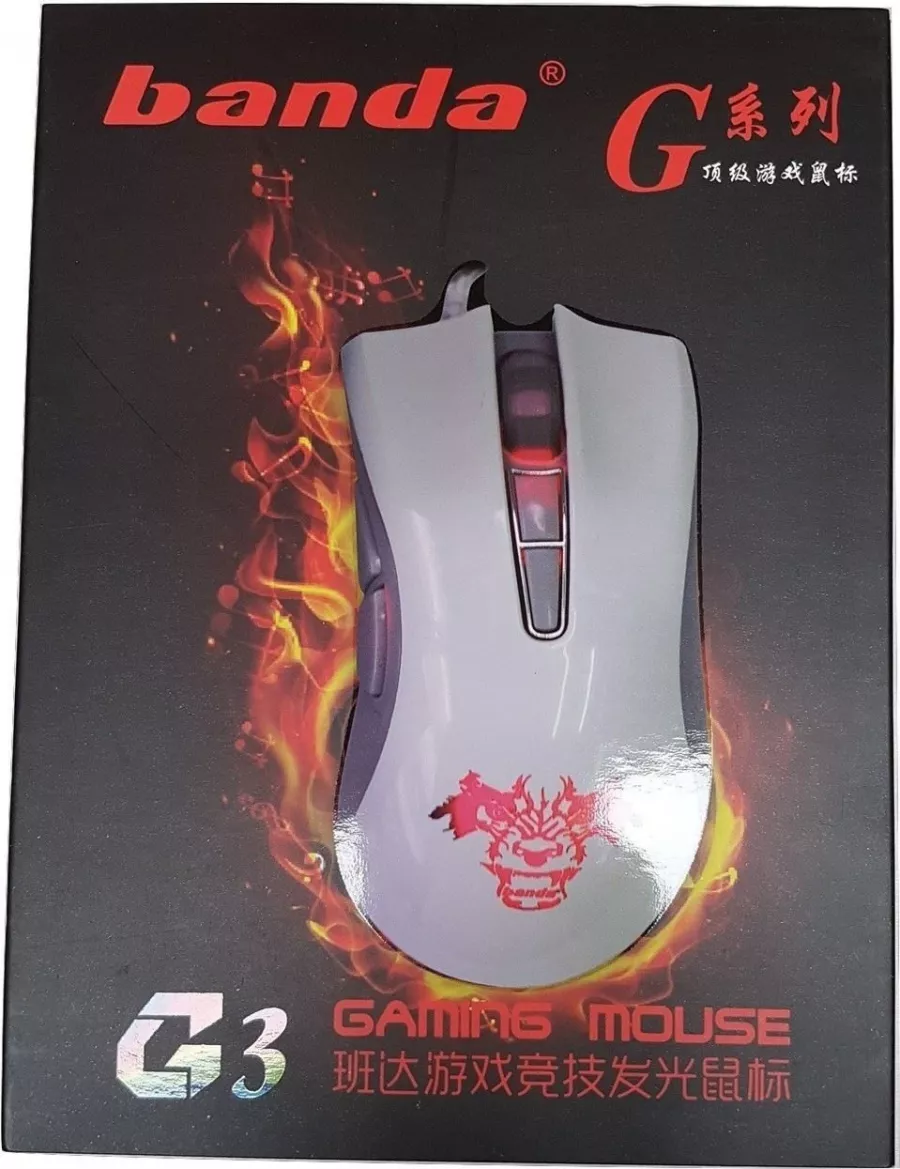 BANDA - Mouse USB GAMING 6D - BLACK - LED | G3B-DC
