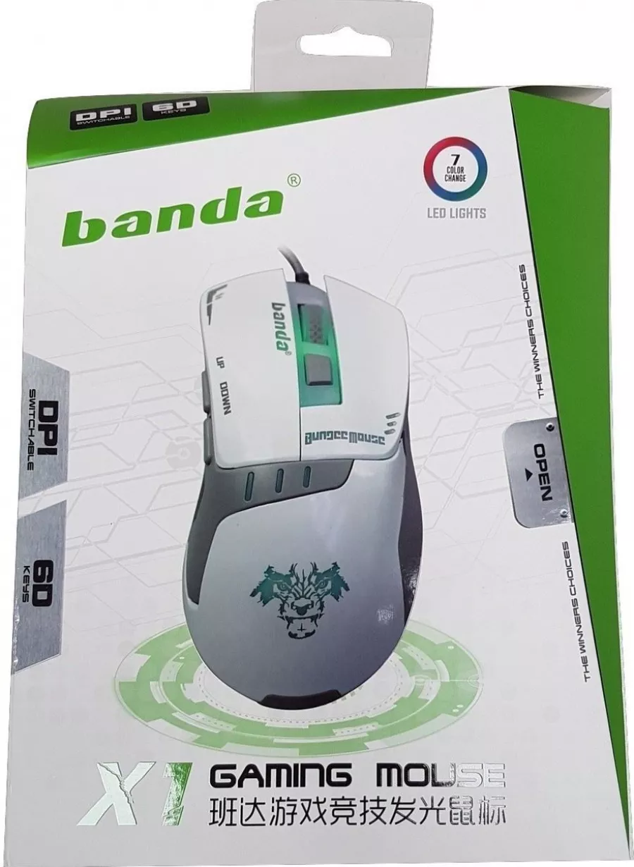 BANDA - Mouse USB GAMING 6D - BLACK - LED la CEL.ro