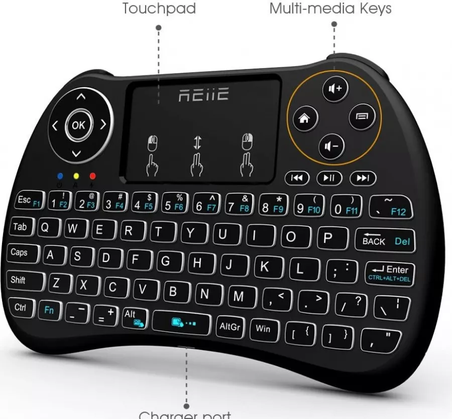 Mini tastatura wireless touchpad taste multimedia receiver USB Reiie la ...