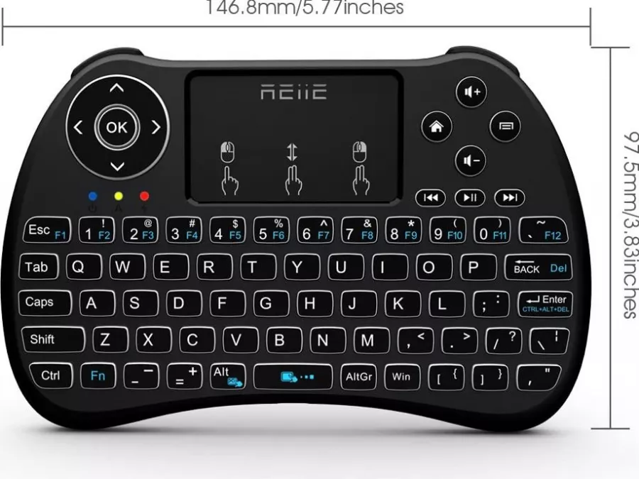 Mini tastatura wireless touchpad taste multimedia receiver USB Reiie la ...