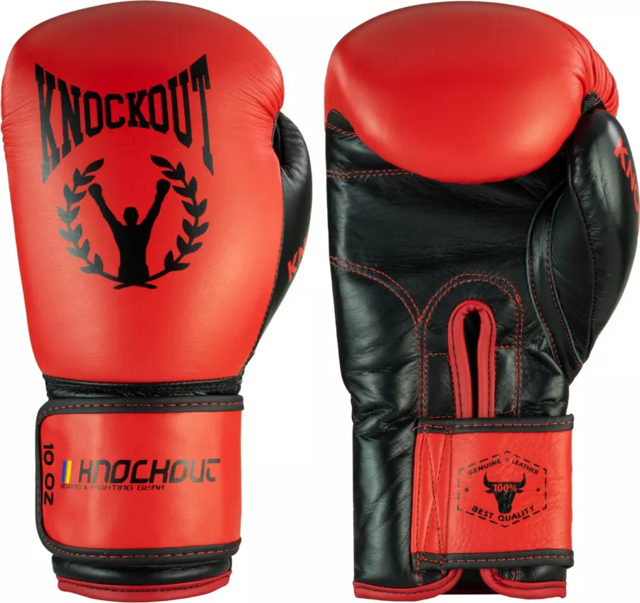Manusi box Knockout Basic - 16OZ Black/Red a4z6_218070812 - cel.ro