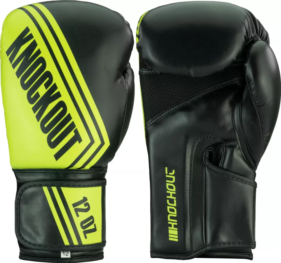 Manusi box Knockout Fighter Fluo Yellow/Negru - 16OZ p2yd_218070817 ...