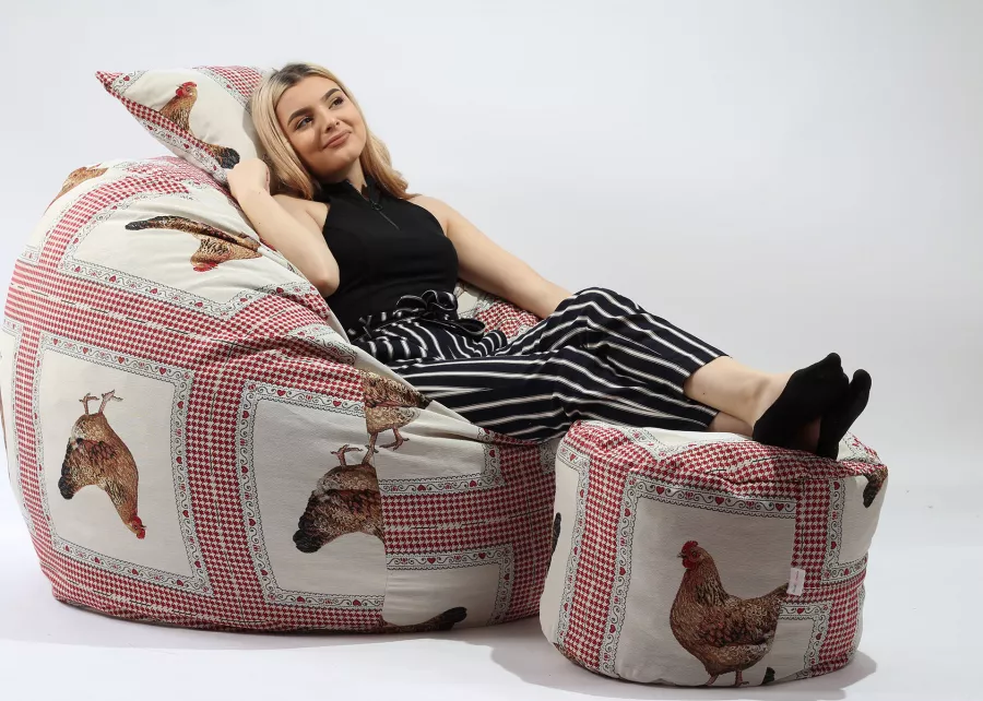 Set Fotoliu King Size + Otoman + Perna decorativa - Henny Gama Premium ...