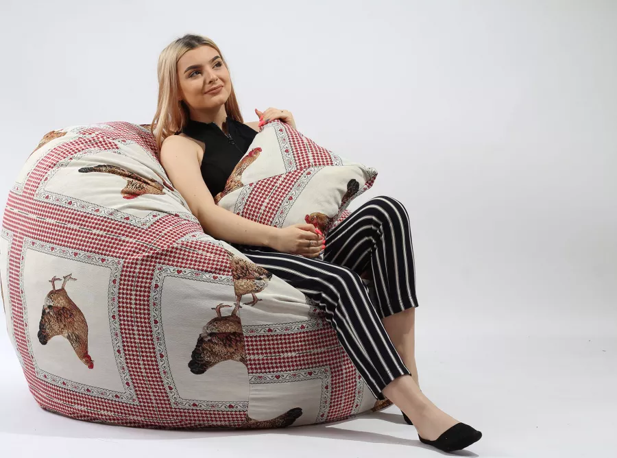 Set Fotoliu King Size + Perna decorativa - Henny Gama Premium Rustic ...