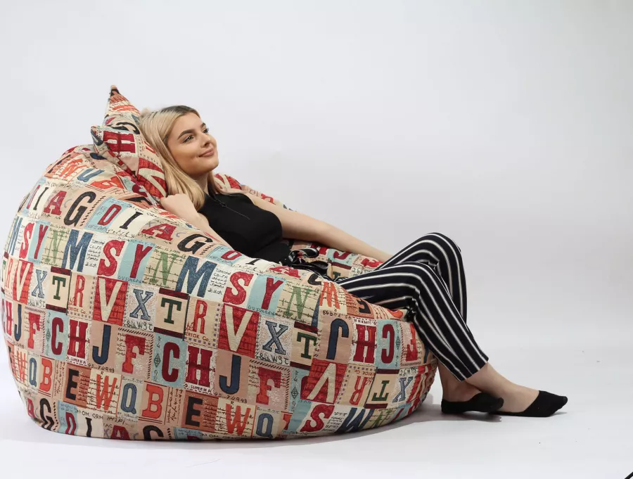 Set Fotoliu King Size + Perna decorativa - Scrabble Gama Premium Rustic ...