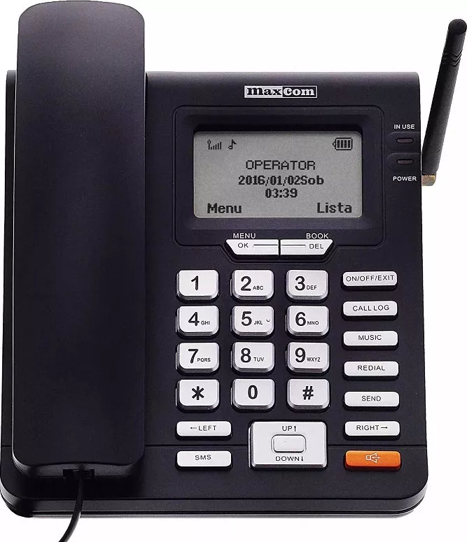 Telefon fix Maxcom MM28DHS cu SIM Negru mm28dhs - cel.ro