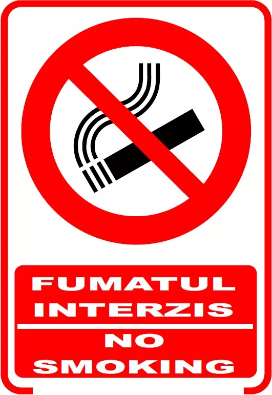 Set de 4 indicatoare A6 - fumatul interzis Engleza BL1A6 - cel.ro