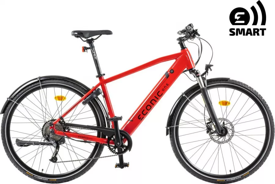 Bicicleta Electrica Smart Econic One Urban Getbio Culoare Rosie 25 kmh ...