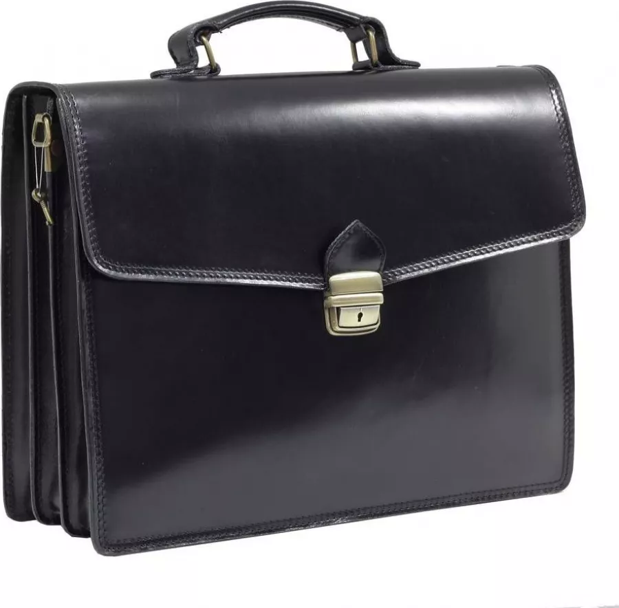 Geanta pentru laptop din piele naturala neagra LFS115 la CEL.ro