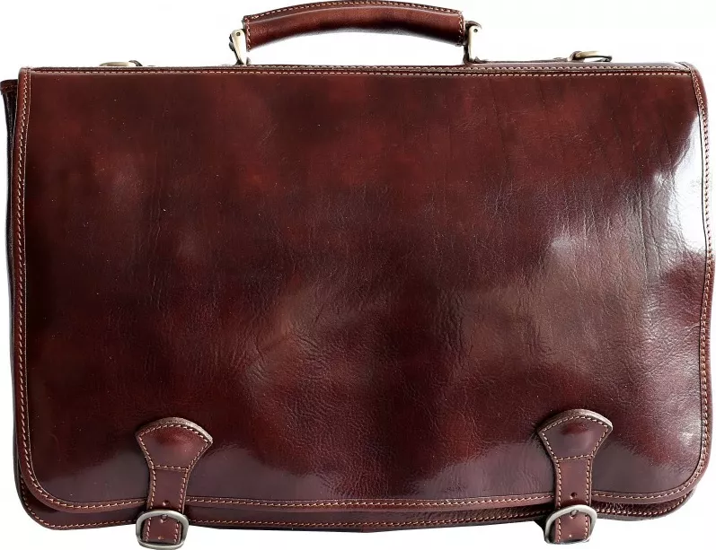 Geanta pentru laptop din piele naturala vachetta coniac LFS122A LFS122 ...