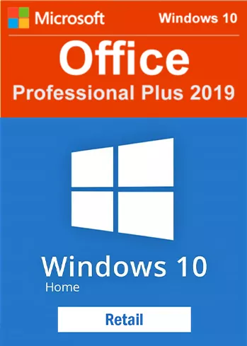 Windows 10 Home Retail + Microsoft Office 2019 Pro Plus Licente Permanente - cel.ro