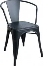 Scaun metalic RAKI ANTIQUE 48x51x74cm BLACK MATTE mn0195411 - cel.ro