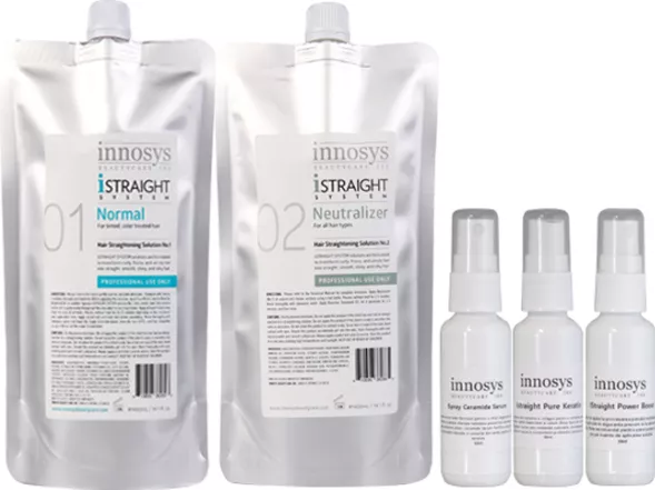 Kit Indreptare Permanenta pentru par normal Innosys Istraight 400ml ...