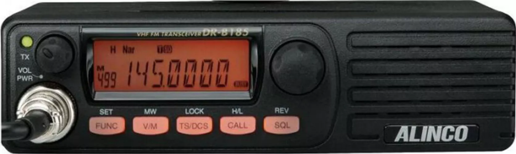Statie radio Alinco DR-B185HE VHF 500 canale 12V Negru pni-dr-b185he
