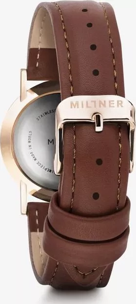 Ceas de dama Millner Mini Brown Leather Alb-Maro bsw_8425402504789 - cel.ro