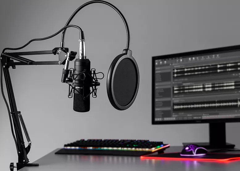 Microfon Set Tracer Studio PRO cu condensator si filtru pop Black ...