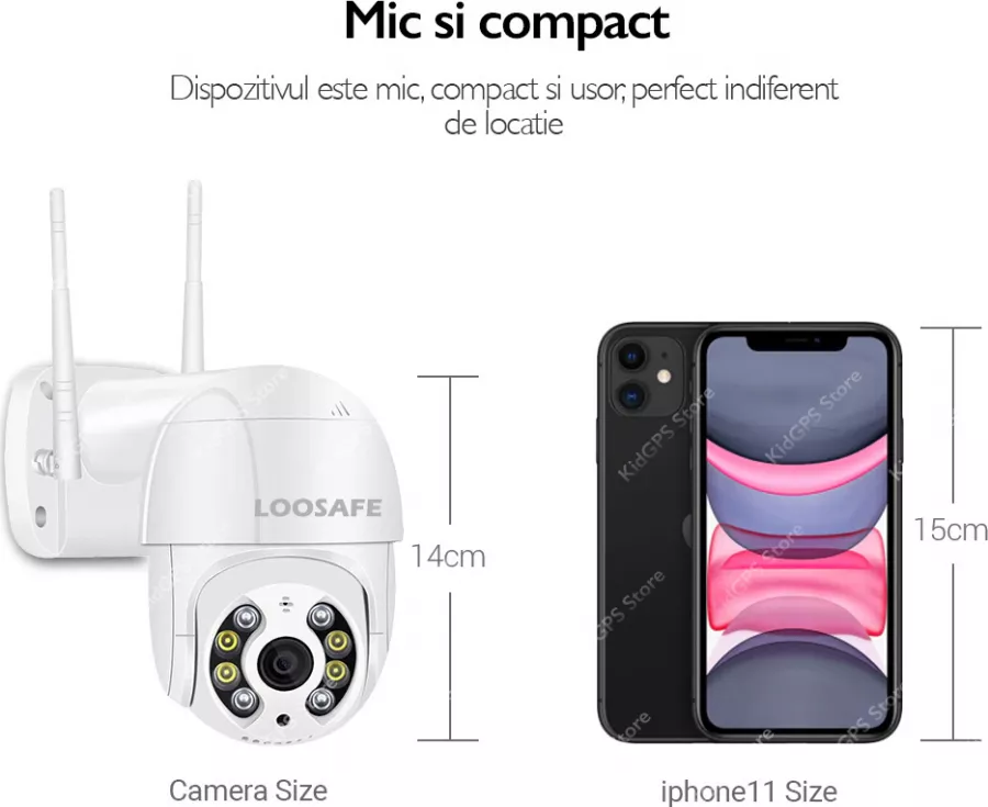 Camera de supraveghere WIFI Loosafe 50HS Pro+ 5MP exterior/interior ...