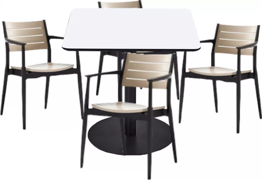Set mobilier dining bucatarie RAKI masa patrata cu blat MDF melaminat