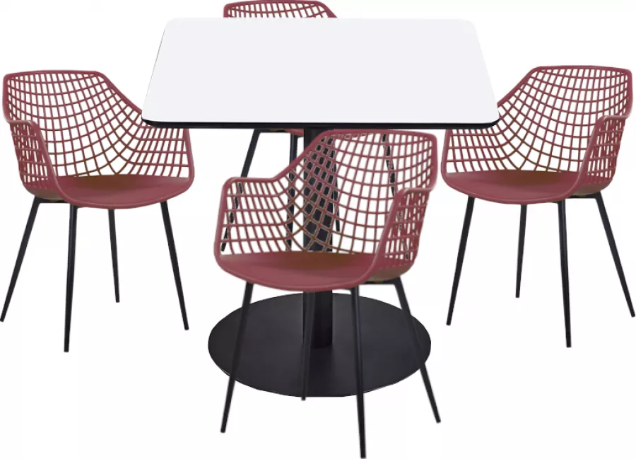 Set mobilier dining bucatarie RAKI masa patrata cu blat MDF melaminat