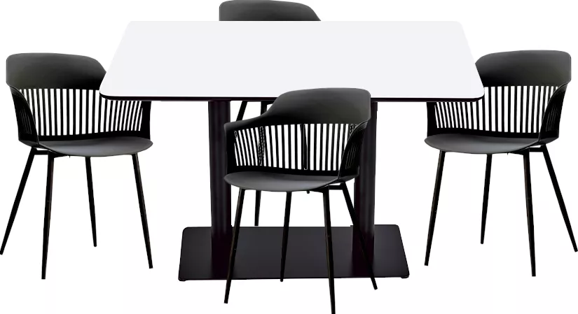 Set mobilier dining bucatarie RAKI masa dreptunghiulara cu blat MDF ...