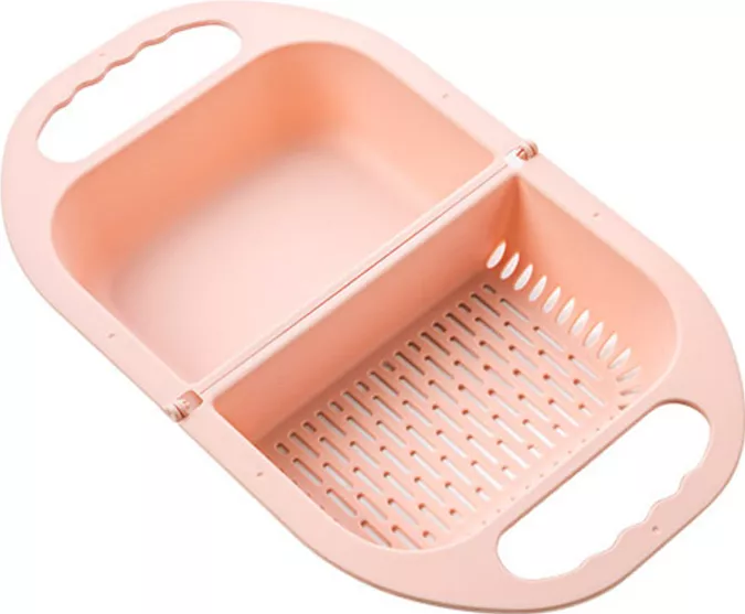 Strecuratoare profesionala pliabila pentru spalat fructe/legume roz la ...