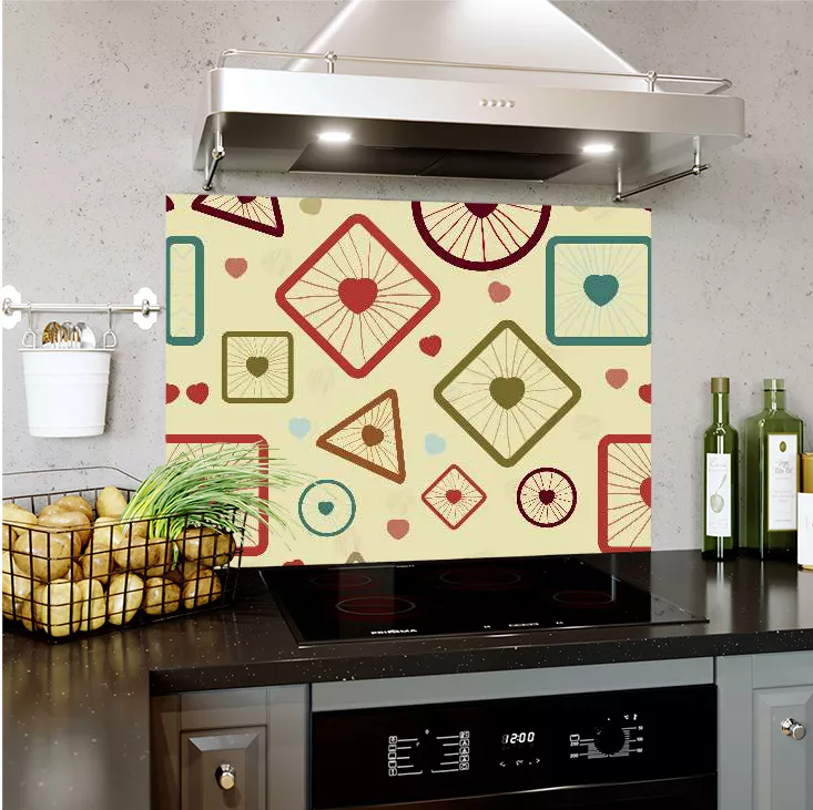 Panou bucatarie protectie plita aragaz antistropire print UV model ...