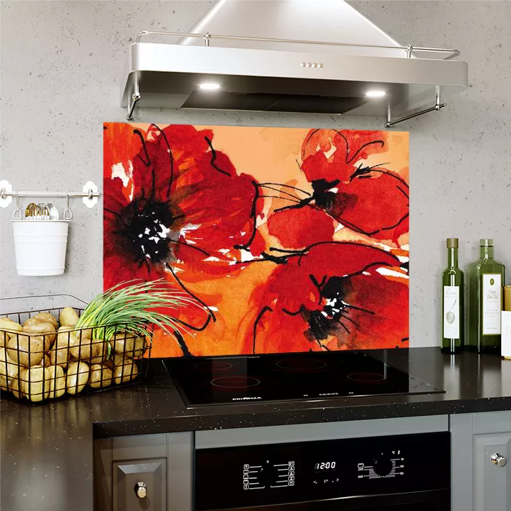 Panou bucatarie protectie plita aragaz antistropire print UV model ...