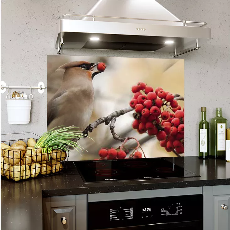 Panou bucatarie protectie plita aragaz antistropire print UV model ...