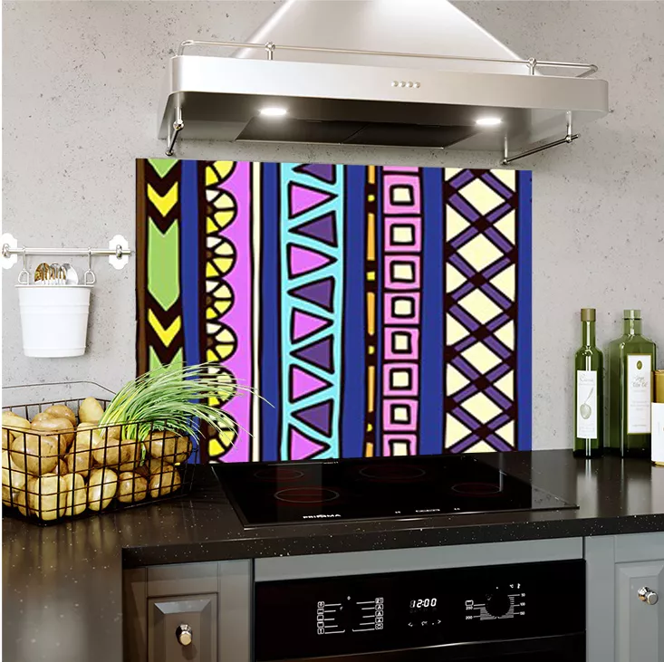 Panou bucatarie protectie plita aragaz antistropire print UV model ...