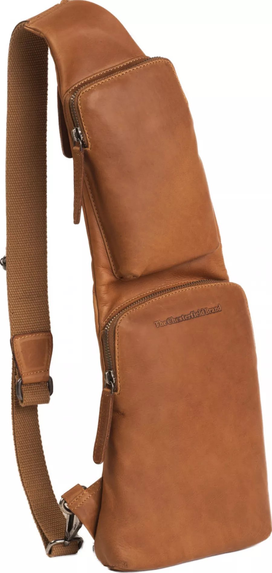 Geanta crossbody din piele naturala The Chesterfield Brand Logan Maro ...