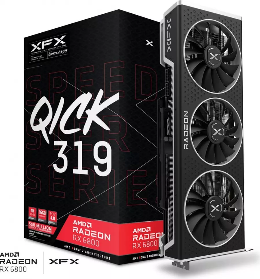 Placa video XFX Radeon RX 6800 BLACK Gaming 16GB GDDR6 256-bit RX ...