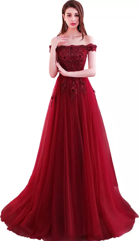 Rochie bordo Luxury Lilis marimea 42 XL r9942 - cel.ro