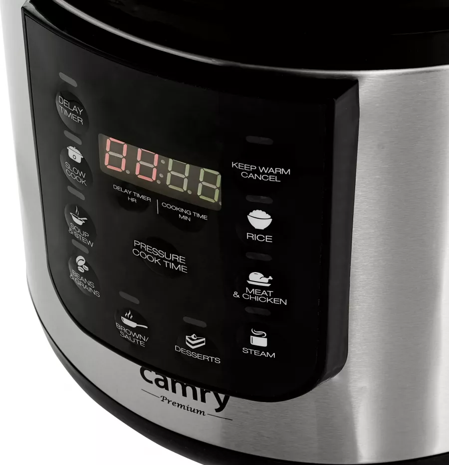 Oala sub presiune Adler CR6409 1500W 6L 8 programe predefinite Inox Negru cr6409 - cel.ro