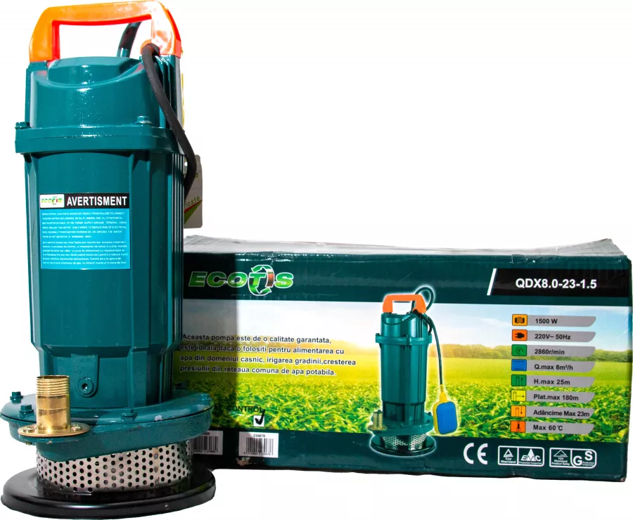 Pompa submersibila pentru apa curata fara plutitor - Ecotis - 1 5Kw - cel.ro