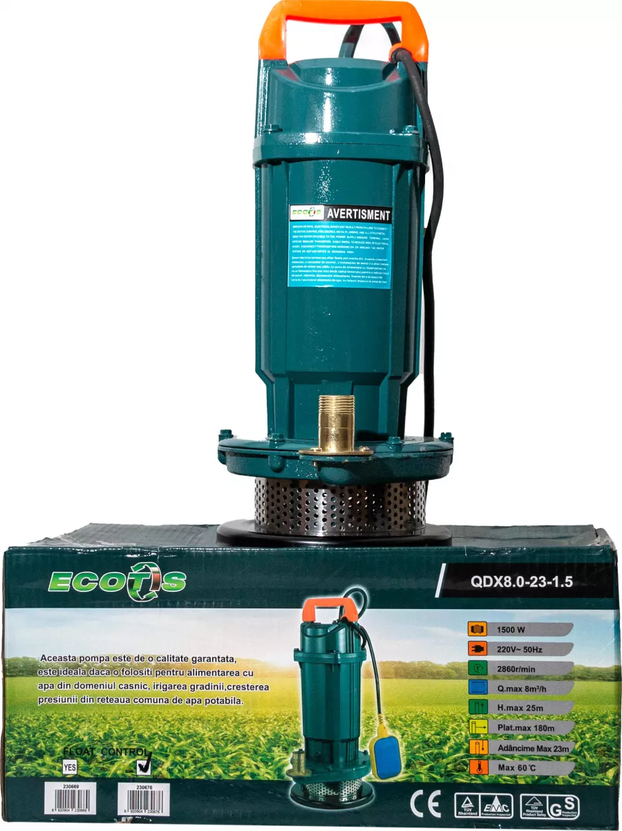 Pompa submersibila pentru apa curata fara plutitor - Ecotis - 1 5Kw - cel.ro