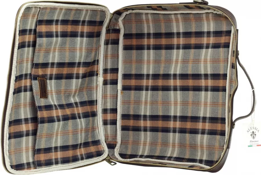 Servieta/Mapa port laptop din piele naturala vachetta and bdquo ...