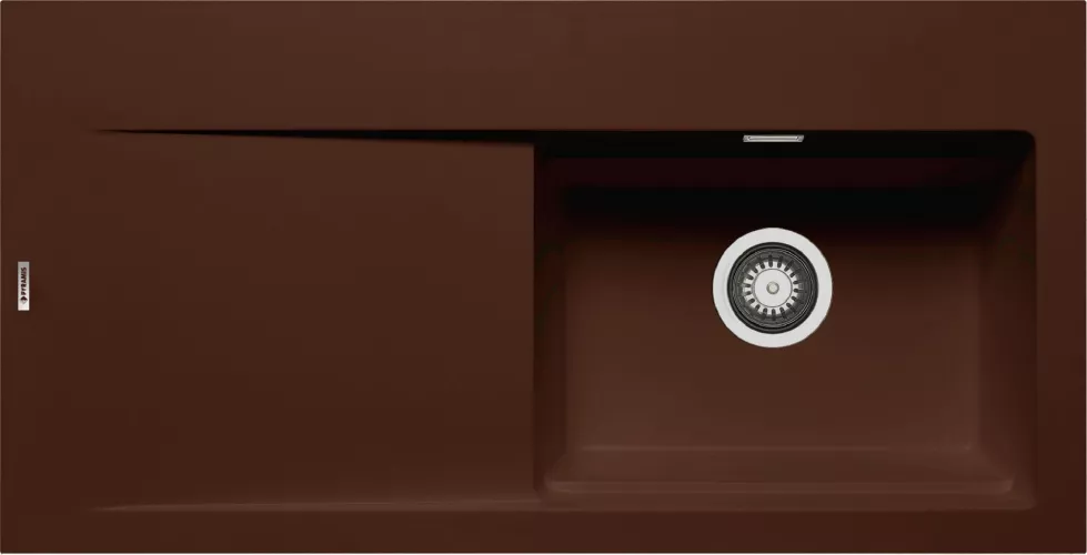 Chiuveta Pyramis TEKTON 1B1D 100x51cm adancime 21cm cuva dreapta in 2 ...