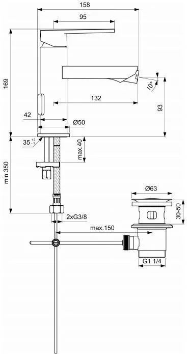 Baterie bideu Ideal Standard Gio dwob_55345677 - cel.ro