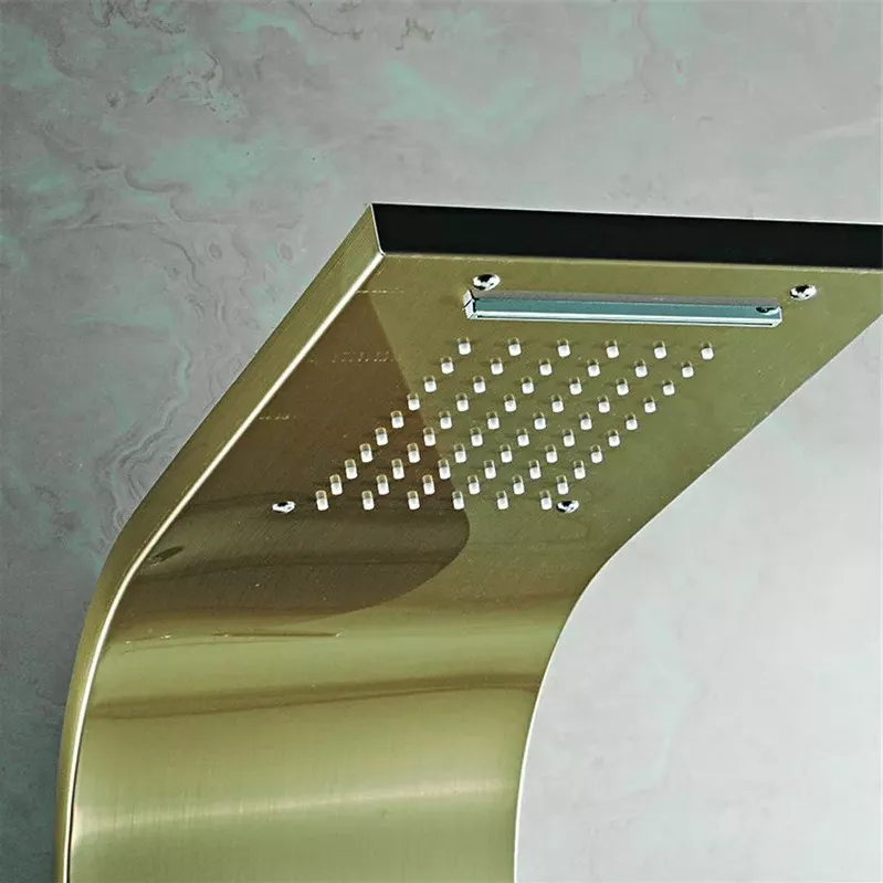 Panou de dus Fix si Para mobila 5 Functii Inox SUS304 Gold Lucios LYP ...