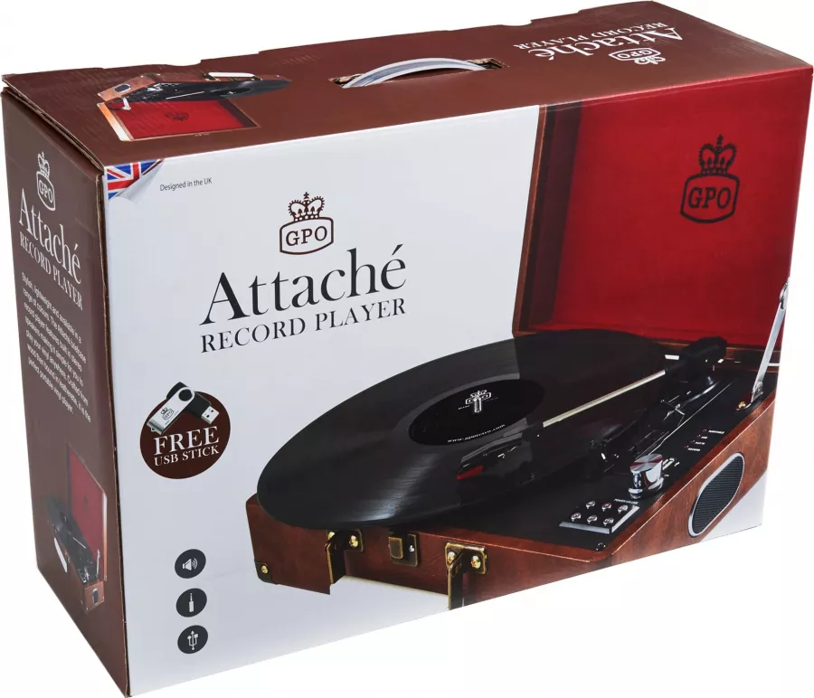 GPO Retro Attache Tip valiza Bluetooth MP3 Player USB Boxe la CEL.ro
